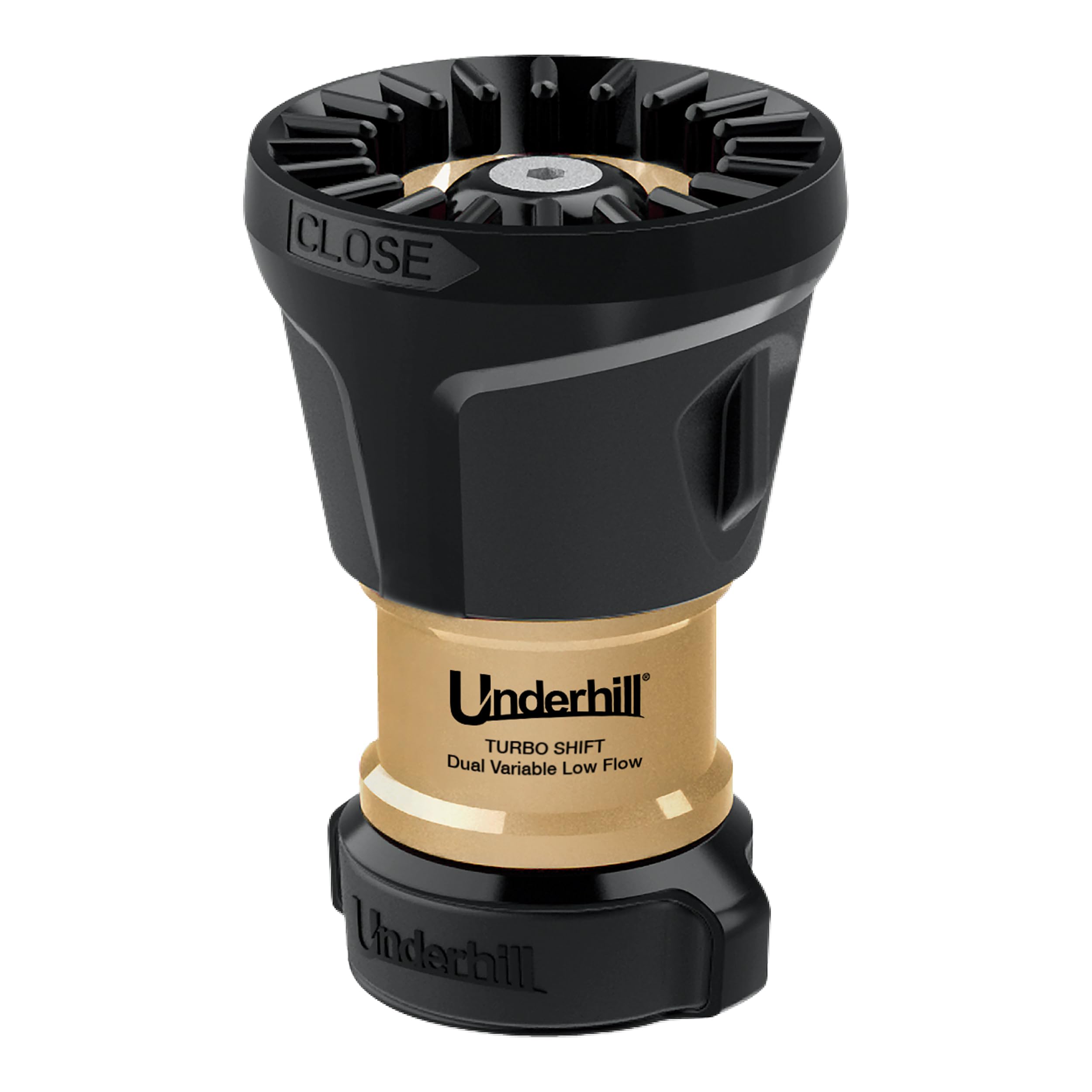 Underhill Magnum UltraMAX Premium PRO Series-TurboShift ¾ Inch Garden Water Hose Nozzle, Sprayer, Jet, Metal and Rubber, Adjustable, NG650-DFH-75