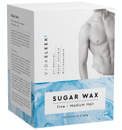 Wax Kit Bundle: Hair Removal Sugar Wax Kit (10 oz) + Pack of 100 Non-Woven Wax Strips + Pack of 35 Spatulas