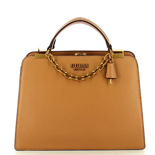 GUESS Womens Kristle Girlfriend Satchel, Caramel, One Size US