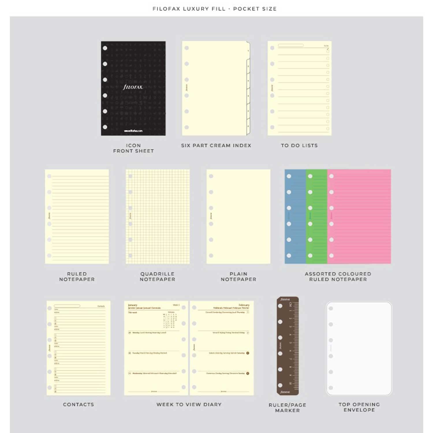 Filofax Classic Croc Print Leather Organizer Agenda Diary Calendar Planner Bundle With DiLoro Ballpoint Pen (A5 Paper Size 8.26" x 5.82", Silver 2022 With Pen)