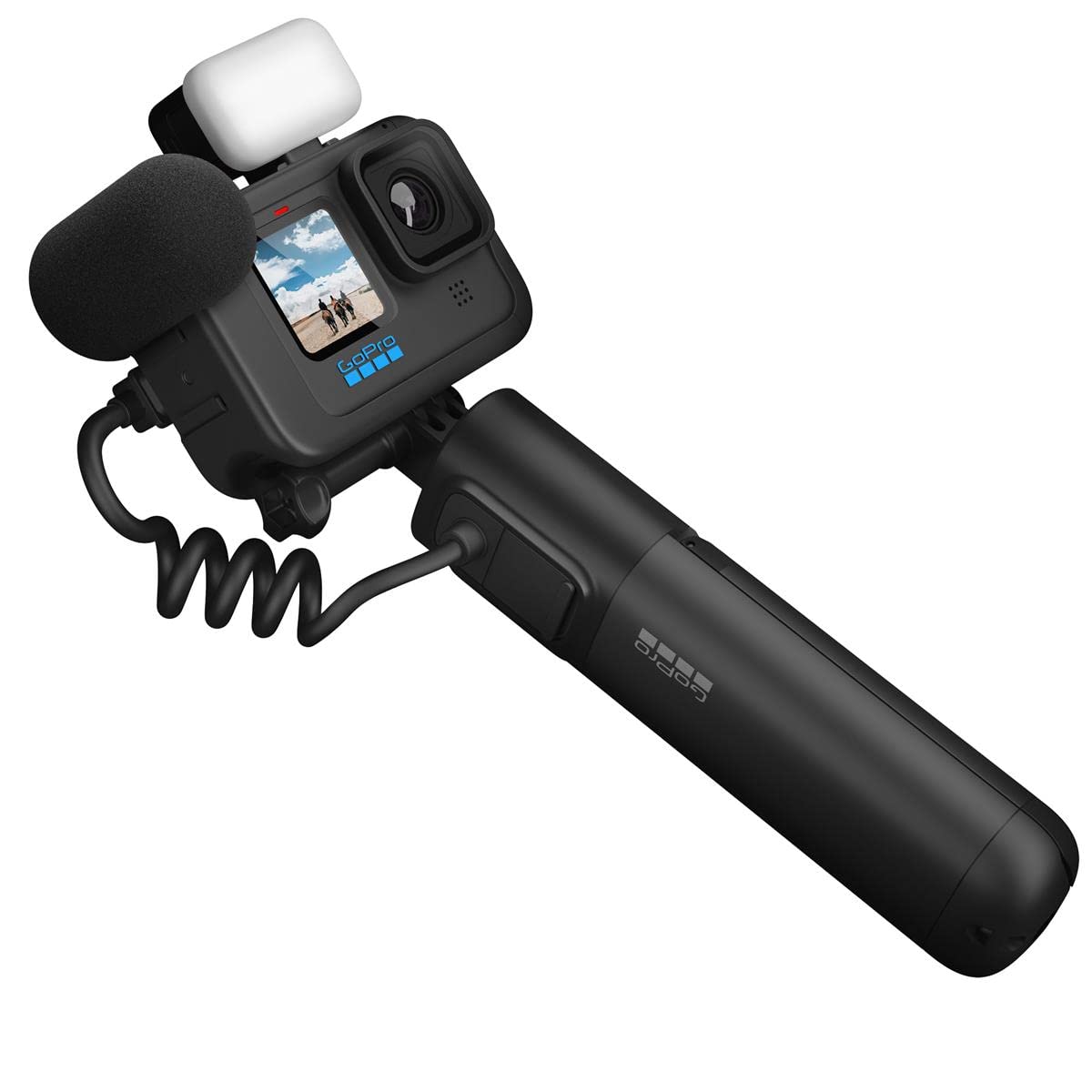 GoPro HERO11 Black Creator Edition Waterproof Action Camera Deluxe, Bundle with 32GB Memory Card, Adventure Kit 2.0, Extra Battery, LED Light, USB 2.0 Multi Card Reader