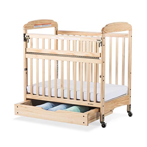 Foundations EZ Store Drawer with Magnasafe Latch, Fits Next Generation Serenity Compact Daycare Cribs, Adds More Storage Space to Crib, Made of Wood (Natural)