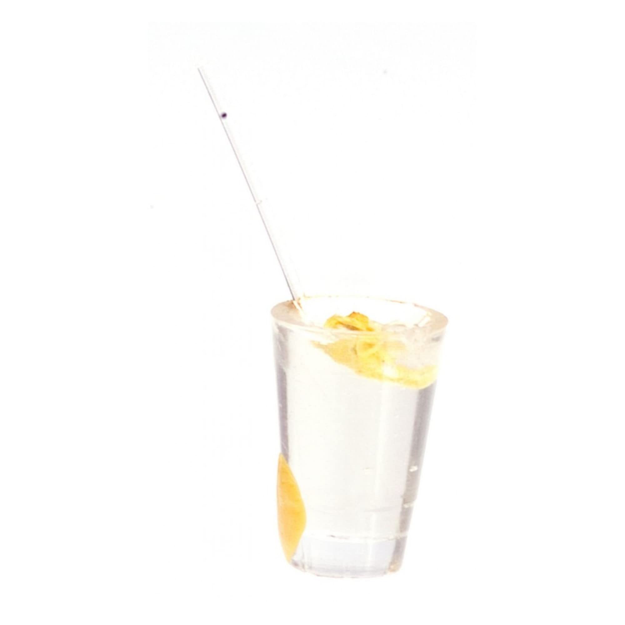 Farrow Industries Dollhouse Miniature Glass of Water with Lemon & Straw