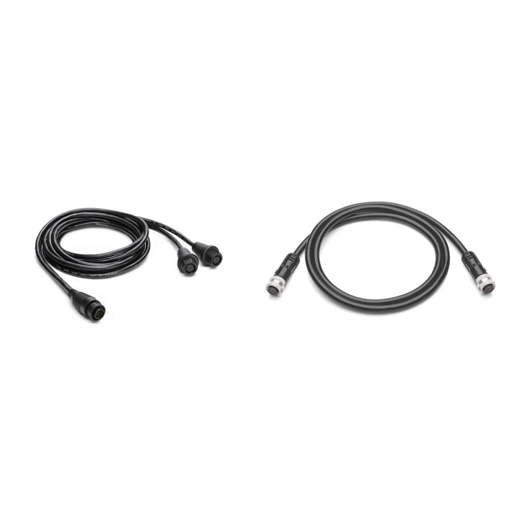 Humminbird 720108-1 14 M360 2DDI Y MEGA 360 & 2D/MDI Y Cable 720073-6 AS EC 5E Ethernet Cable, Black, 5-Foot