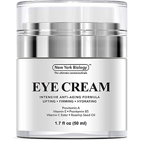 Eye Cream Moisturizer for Dark Circles, Fine Lines, Puffiness and Wrinkles Under the Eyes – Intensive Anti Aging Formula with Provitamin A and B5, Vitamin C and E – 1.7 fl oz (50ml)