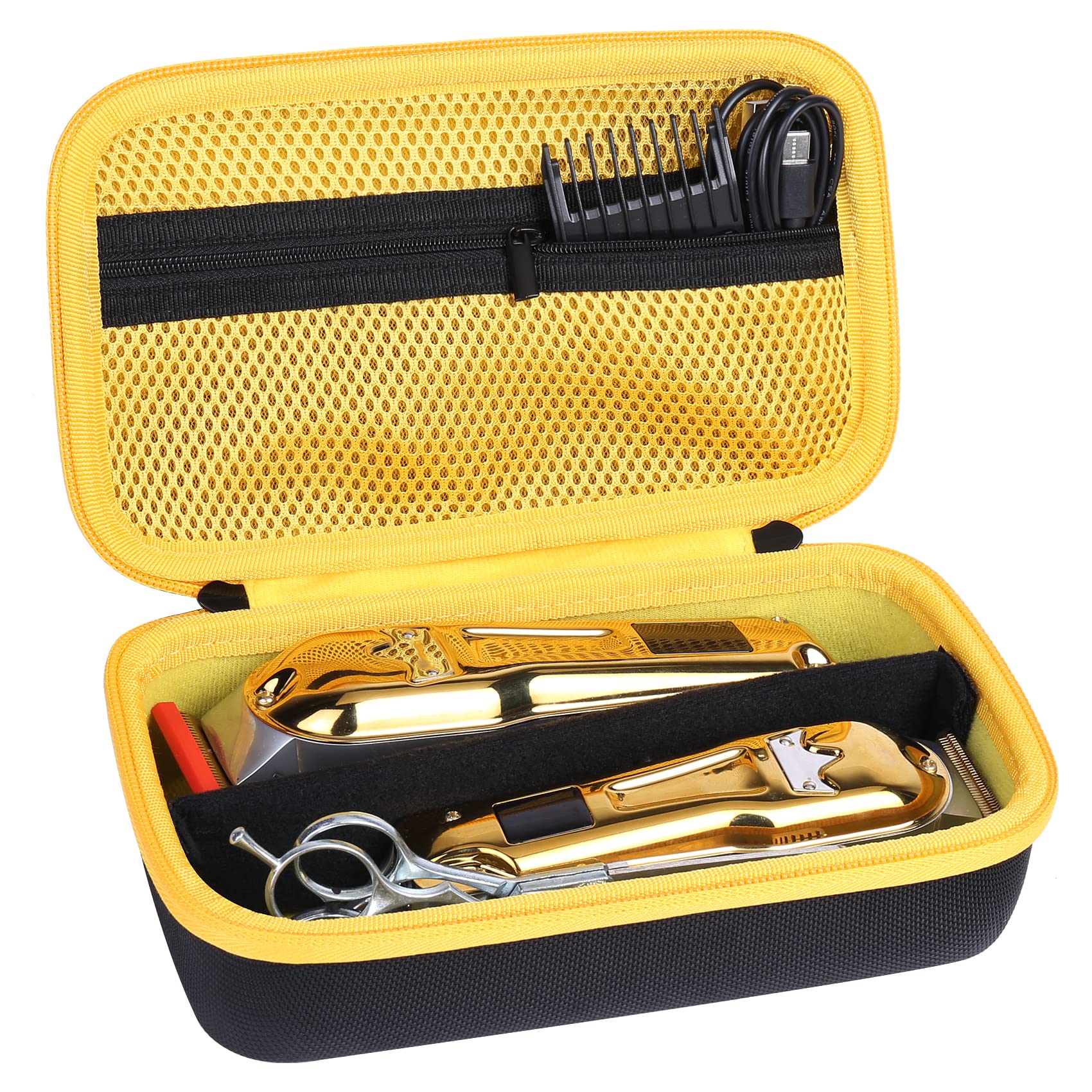 khanka Hard Case Compatible with Ufree Hair Clippers + T-Blade Hard Trimmer Kit, Organizer Storage for Ufree Men Women Kids Barber Grooming Kit, Case Only (Black)