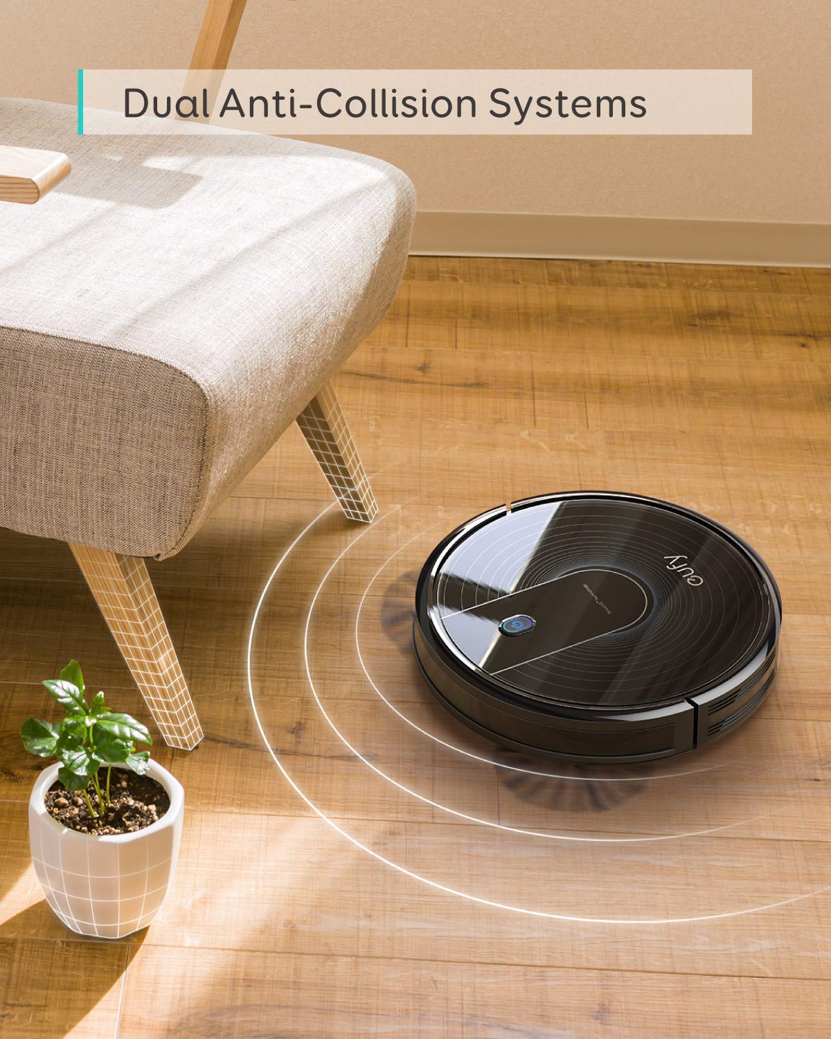 eufy [BoostIQ] RoboVac 12, Robot Vacuum Cleaner, Upgraded, Quiet, Self-Charging Robotic Vacuum Cleaner, Cleans Hard Floors to Medium-Pile Carpets (Renewed)