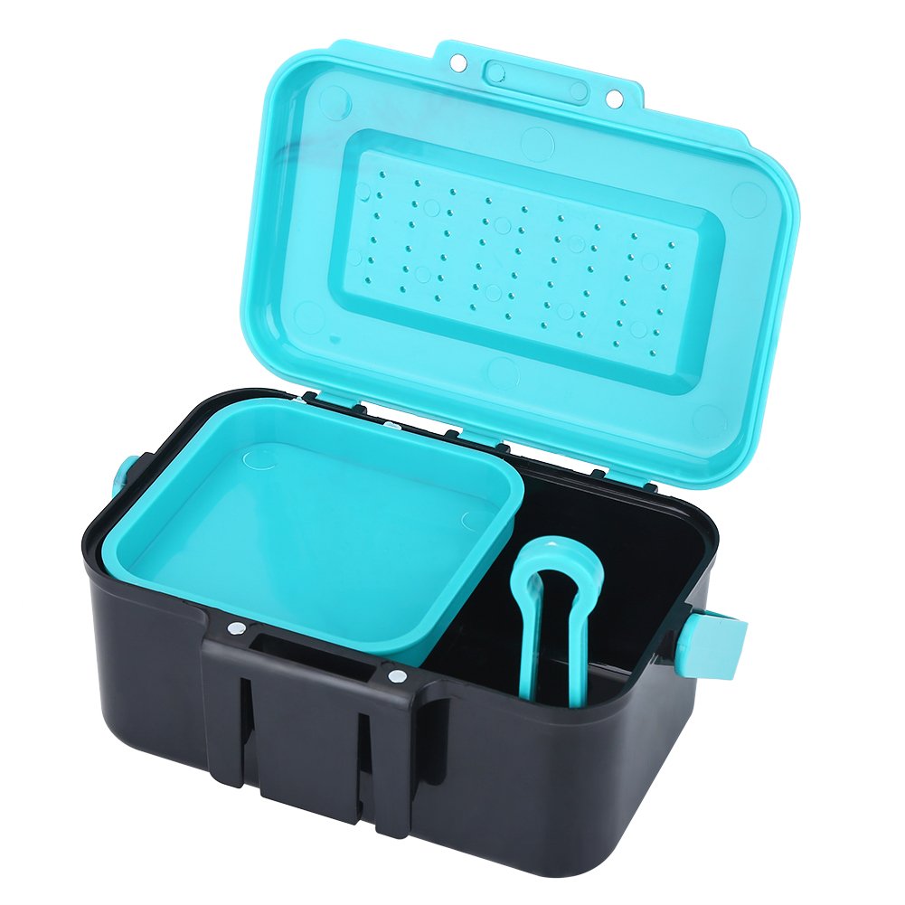 Fishing Bait Case, Plastic Fishing Bait Holder Box Worm Lure Storage Case with Clip Perfect for Fishing