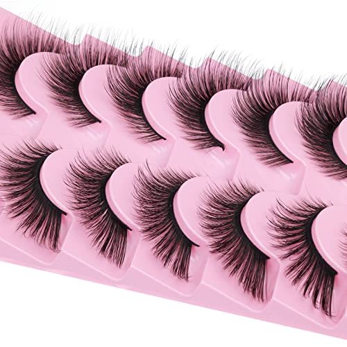 Fox Eye Lashes Fluffy Eyelashes Angel Wing Wispy False Eyelashes Like Bratz Styles L Curl Rusain Strip Lashes that Look Like Extensions Little Dramatic Lashes Pack