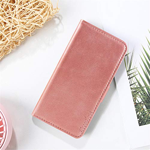 Shantime for Oppo Realme GT Neo 6 Case, Leather Wallet Case with Cash & Card Slots Soft TPU Back Cover Magnet Flip Case for Oppo Realme GT5 5G (6.74β) Rosegold