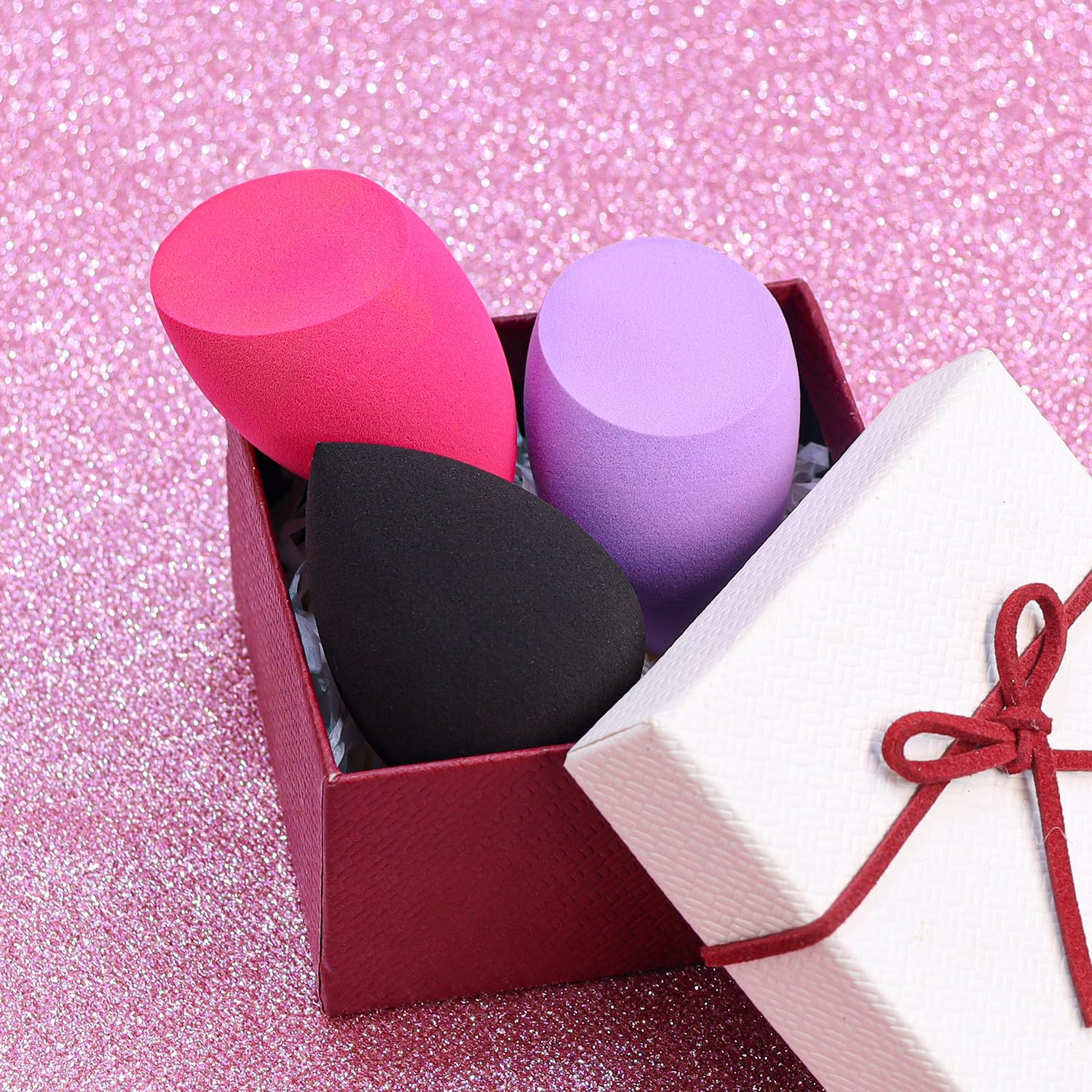 Foonbe 3Pcs Makeup Sponge, Paw Paw Makeup Blending Beauty Sponge, Blender Beauty Sponge Use for Cream, Liquid Makeup and Powder Foundation Beauty Cosmetic (Orange)