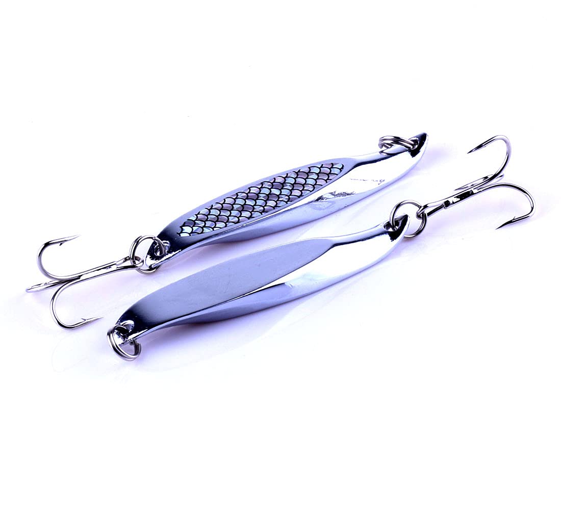 Fishing Lures,Fishing Spoons,Trout Lures,Bass Lures,2.75inch/.074oz,5-Piece Box,Applicable to Various Waters,Suitable for Many Kinds of Fish,Fishing Spoons Lures