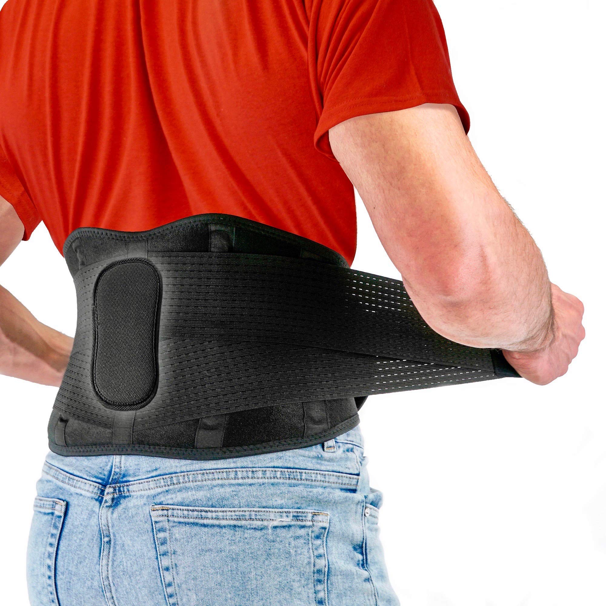 FITGAME Back Brace Lower Back Support Belt for Pain Relief | Sciatica, Herniated Disc and Scoliosis for Men and Women – Adjustable Straps and Removable Lumbar Pad