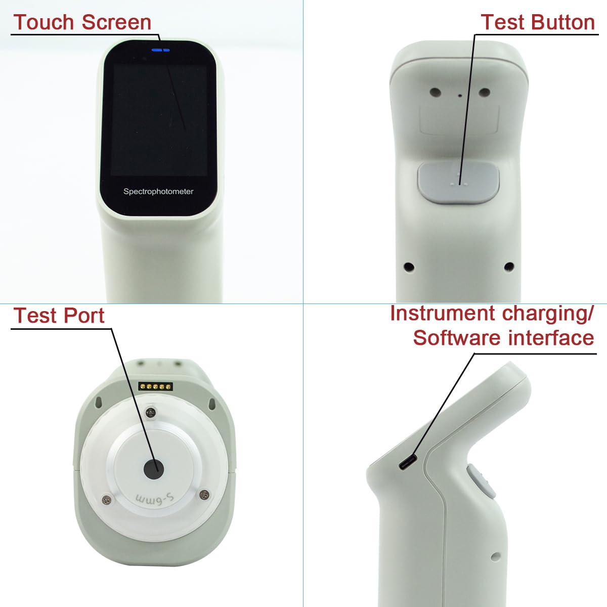 Professional Colorimeter VK10,30+ Parameters,Touch Screen Control, with APP and PC Software