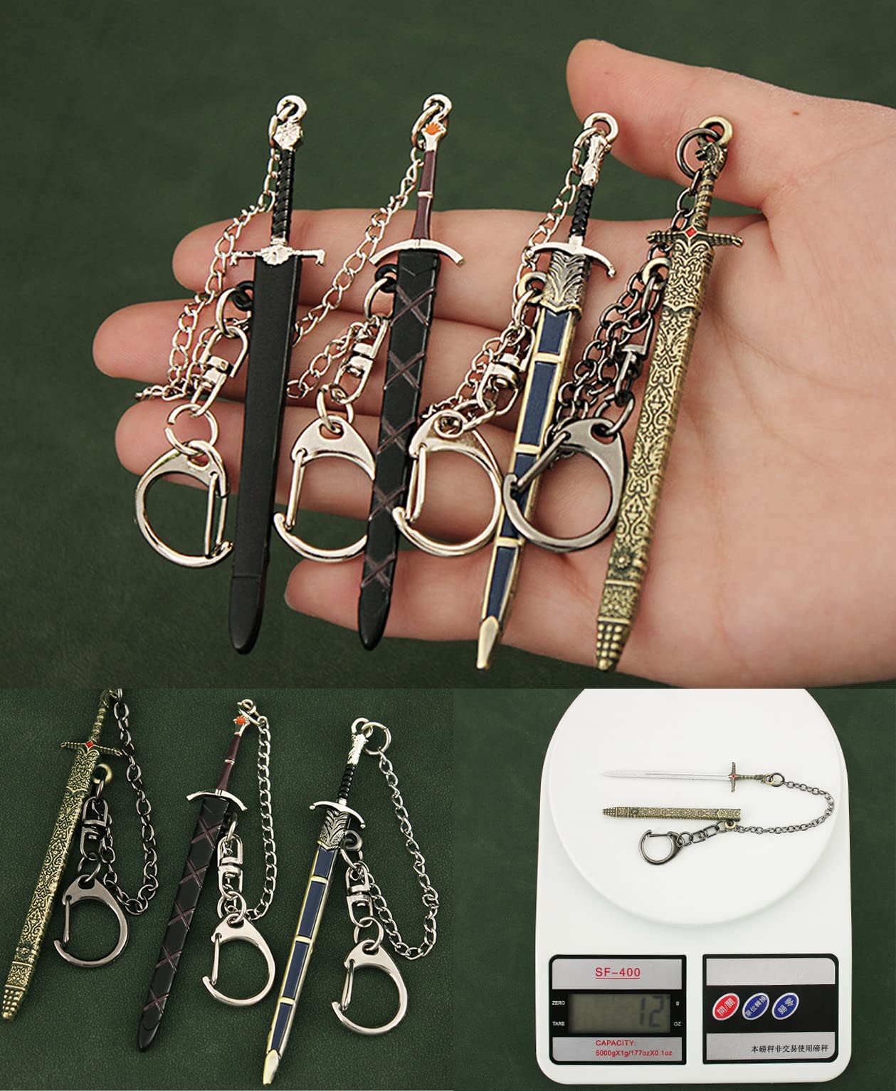 Koelin GOT Sword Keychain Jon Snow Longclaw Sword Mini Sword Key chain katana Action Figure Accessories for Men Women Boy Gift