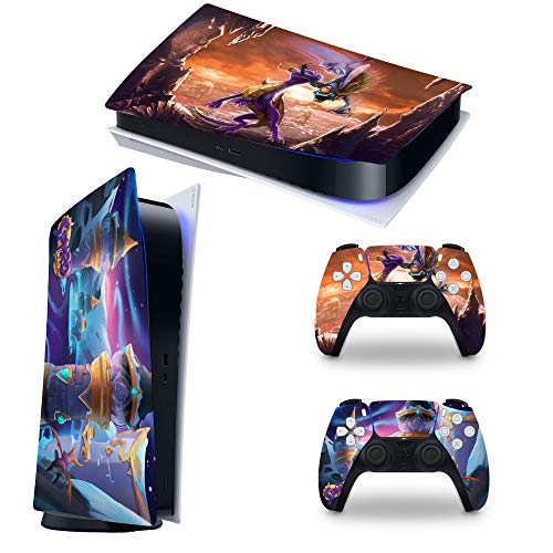 Dragon Adventure PS5 Standard Edition Whole Body Vinyl Skin Sticker Decal Cover for PlayStation 5 System Console and Controllers