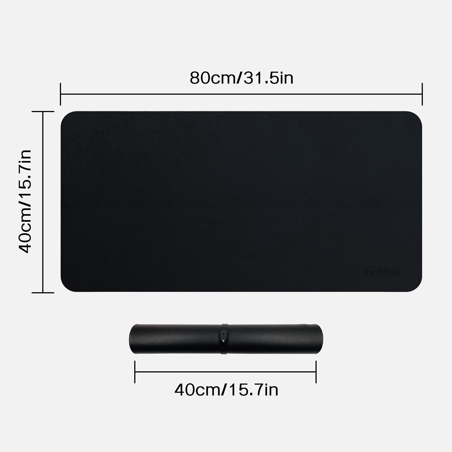 Gun Cleaning Mat, 31.5"x15.7" Desk Pad, Rifle Pistol Gun Mat, PU Leather, Non-Slip, Waterproof Workbench Mat, Large Desk Blotter Protector (Black)