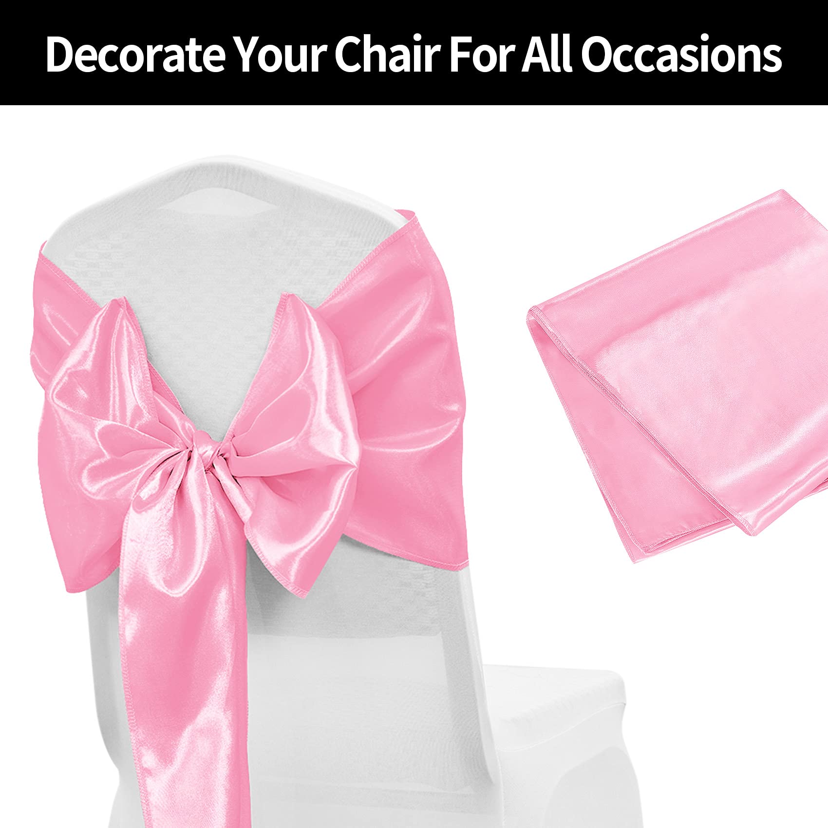 yourose 5 Pack Satin Table Runners 12 x 108 inch for Wedding Banquet Decoration, Bright Silk and Smooth Fabric Party Table Runner (Pink,5 piecess)