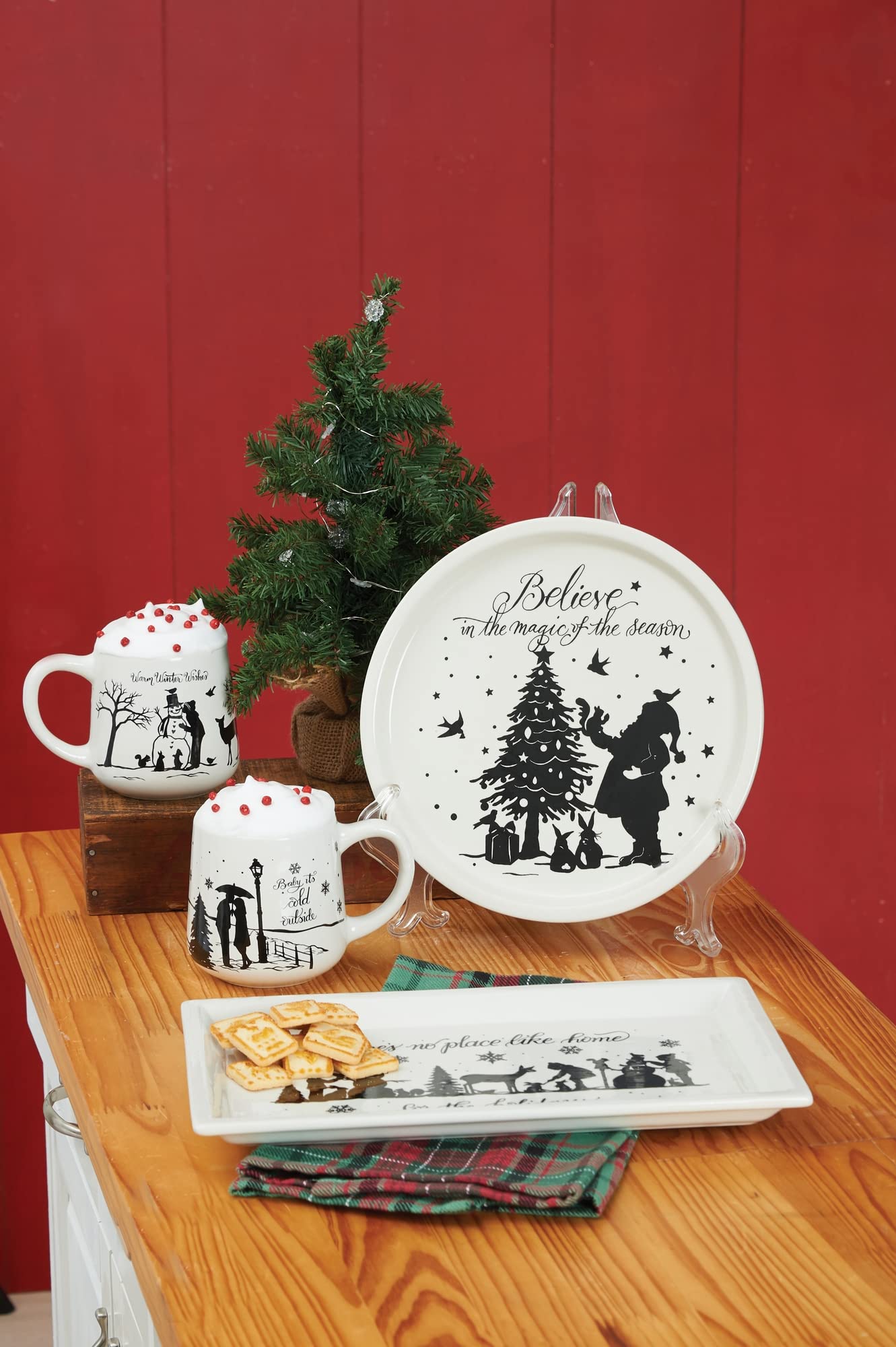 Gallerie II Believe Christmas Platter White