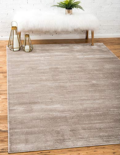 Unique Loom Uptown Collection Area Rug - Madison Avenue (8' x 10' Rectangle, Brown/ Ivory)