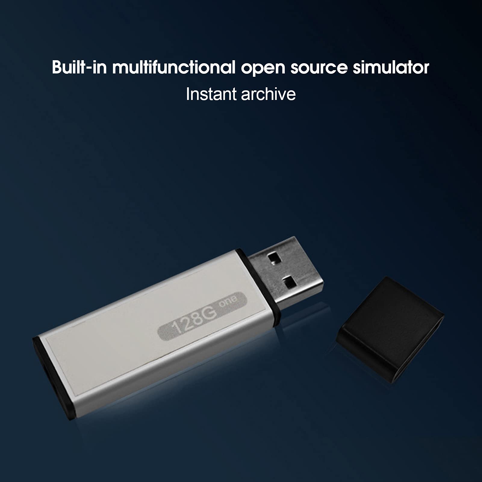 Jeanoko Game Enhancer, Safe Sturdy Aluminum Alloy Compact Portable Firm ABS Stable Structure 128G Game Enhancer for Game Console Shop for PS1 Mini Dn