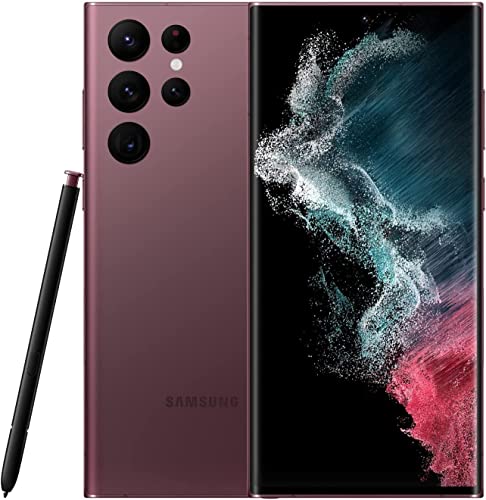 SAMSUNG Galaxy S22 Ultra 5G 512GB T-Mobile SM-S908U Burgundy (Renewed)