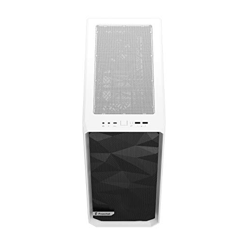 Fractal Design Meshify 2 Compact White ATX Flexible High-Airflow Tempered Glass Window Mid Tower Computer Case