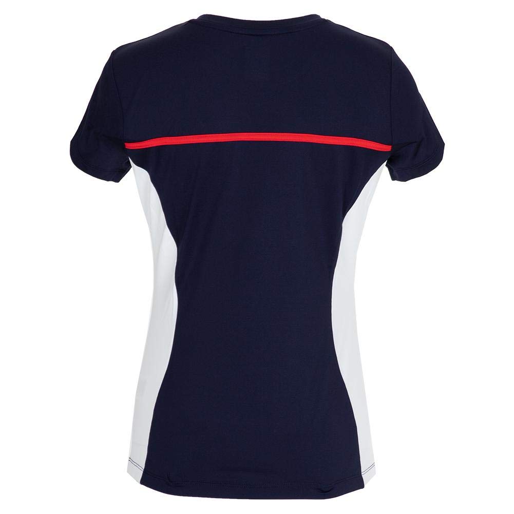 Fila Heritage Tennis Short Sleeve Top Navy/White/Chinese Red SM