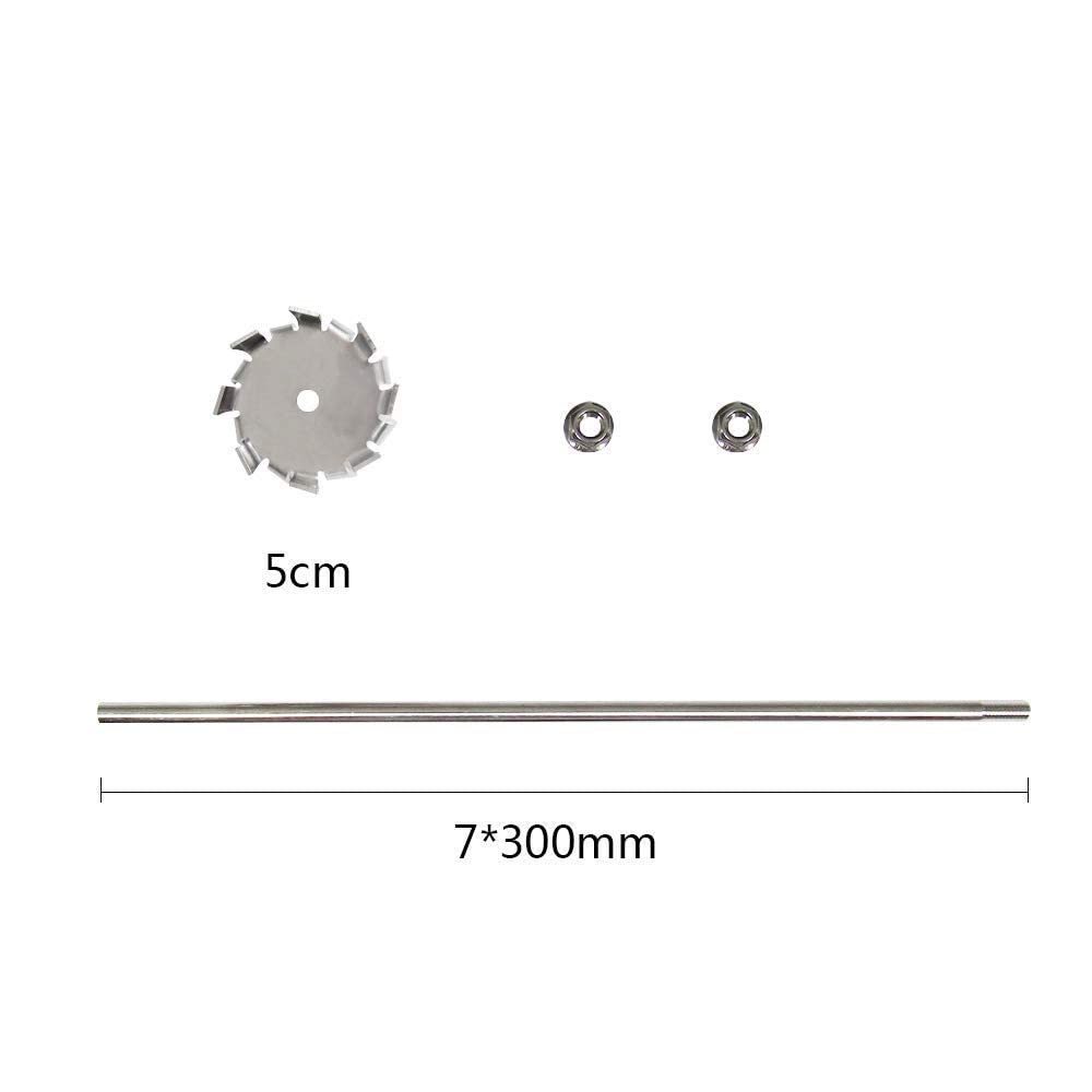 YUCHENGTECH Dispersing Disc Dispersion Impeller Dispersing Machine Blade Paddle Impeller Stainless Steel 5cm Disc with 7X300mm Rod (1.96″disc with 0.27″X11.8″Rod)
