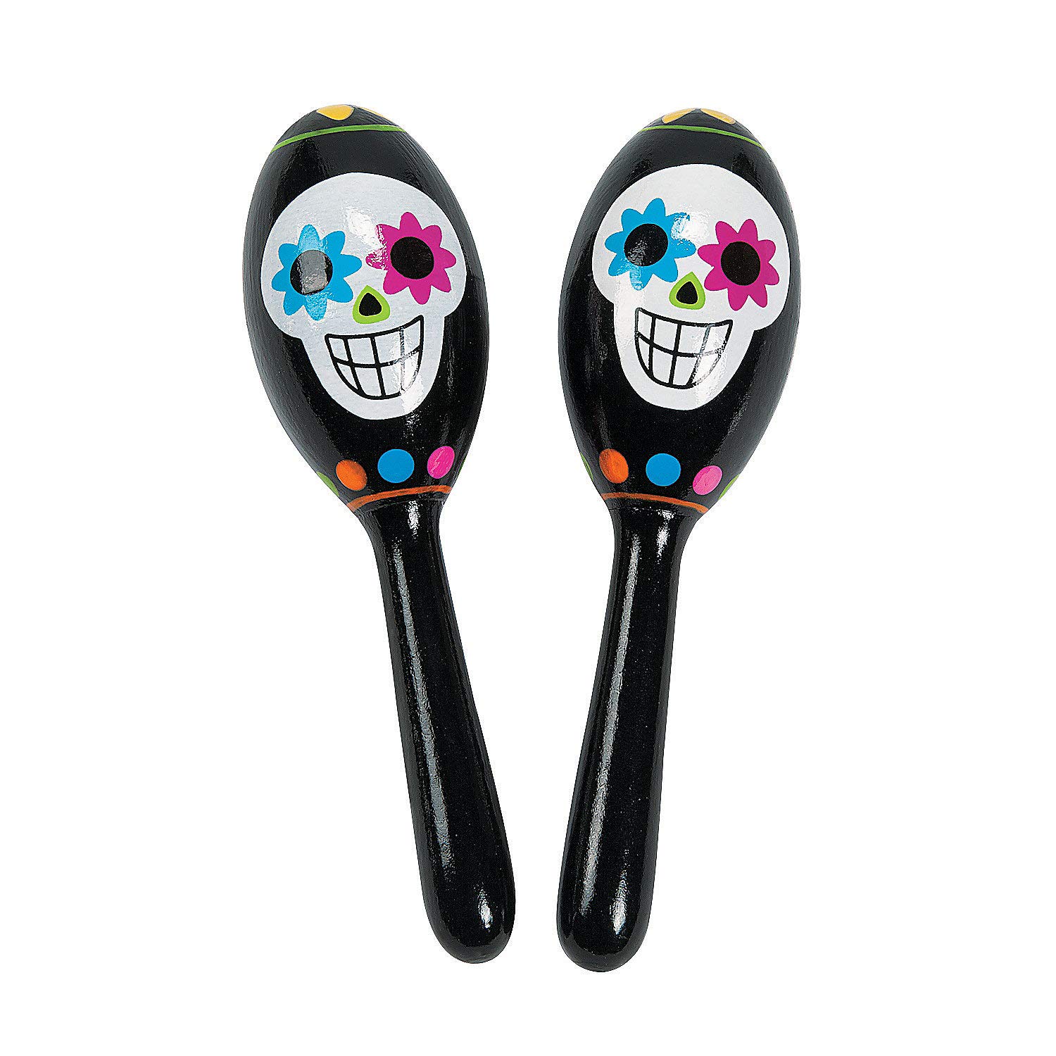 Fun Express Day of The Dead Maracas - 12 Pieces - Educational and Learning Activities for Kids