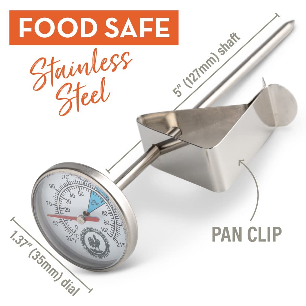 Kitchen Food Thermometer | Protective Case | Meat BBQ Poultry Dairy and Canning | Calibrated