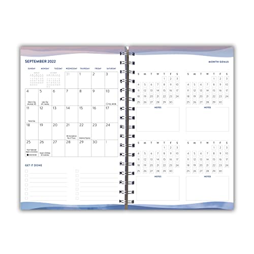 Goal Getter 2023 Weekly and Monthly Planner, 16-Month Lifestyle Planner: September 2022 - December 2023, 6" x 9" - Mountain Sunrise