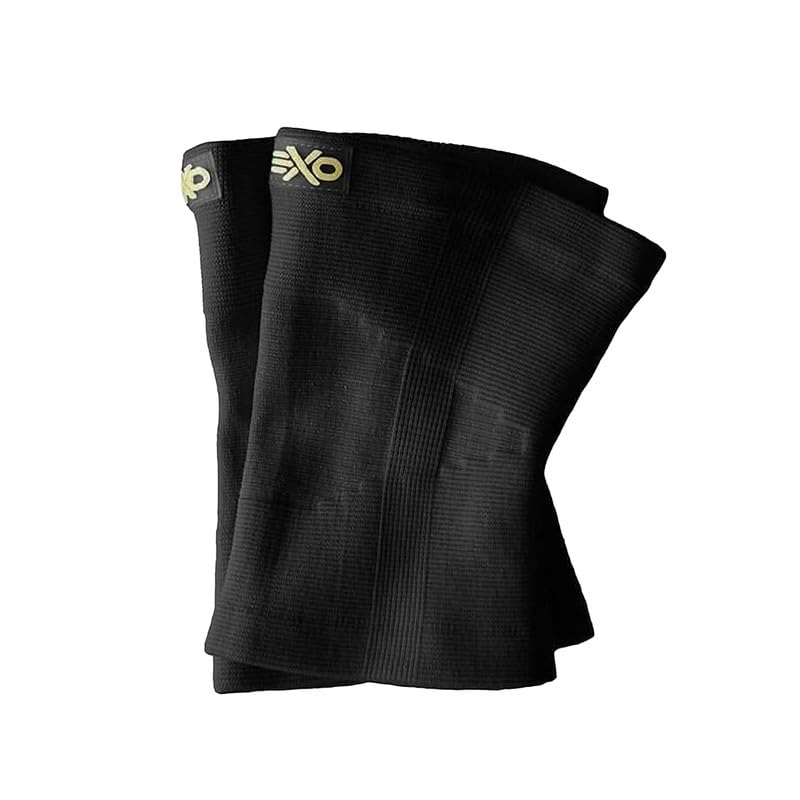 EXO Knee Compression Sleeves, Neoprene Sleeves for Women and Men, High-Performance Knee Compression Support for Squats, Weight Lifting, Powerlifting, Workout - Suitable for Joints, & Arthritis Pain