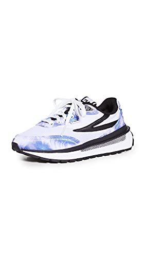 Fila Women's Renno Tie Dye Sneakers, White/Cobalt Blue/Storm Blue, 7 Medium US