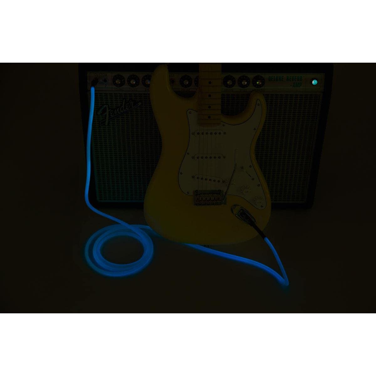 Fender 0990818108 Professional Series Glow in the Dark Blue Instrument Cable - 18.6 Feet
