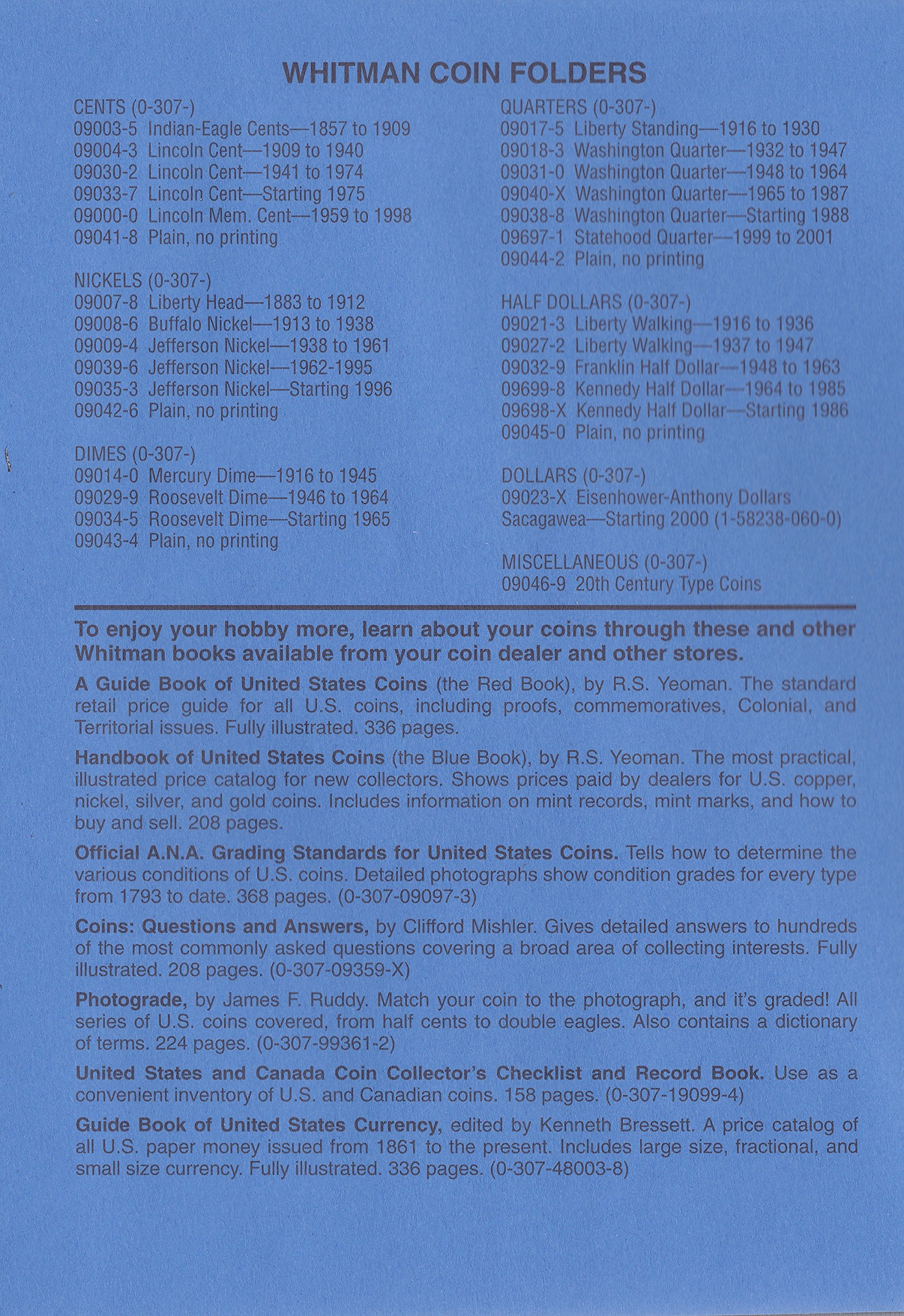 Washington Quarter Folder 1965-1987 (Official Whitman Coin Folder)