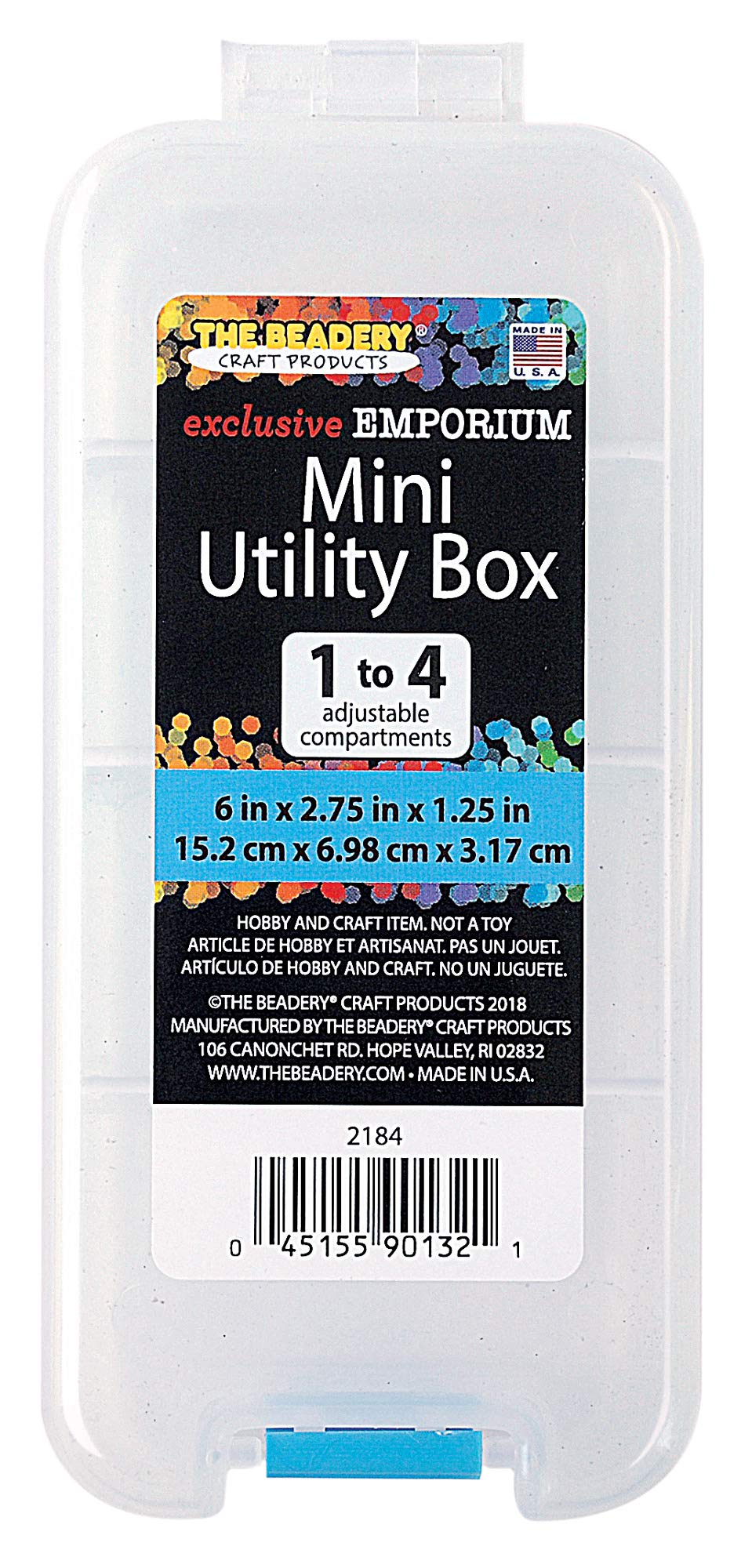 The Beadery Mini Utility Box Storage Container, clear