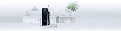 Electric Toothbrush, Oral-B 7000 SmartSeries Black Electronic Power Rechargeable Toothbrush with Bluetooth Connectivity Powered by Braun , 8 Piece Set