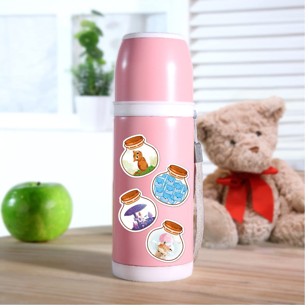 Water Bottle Sticker 50PCS Cute Bottle Vinyl Waterproof Sticker Laptop Skateboard Guitar Kettle Scrapbook Aesthetic Fashion Decal