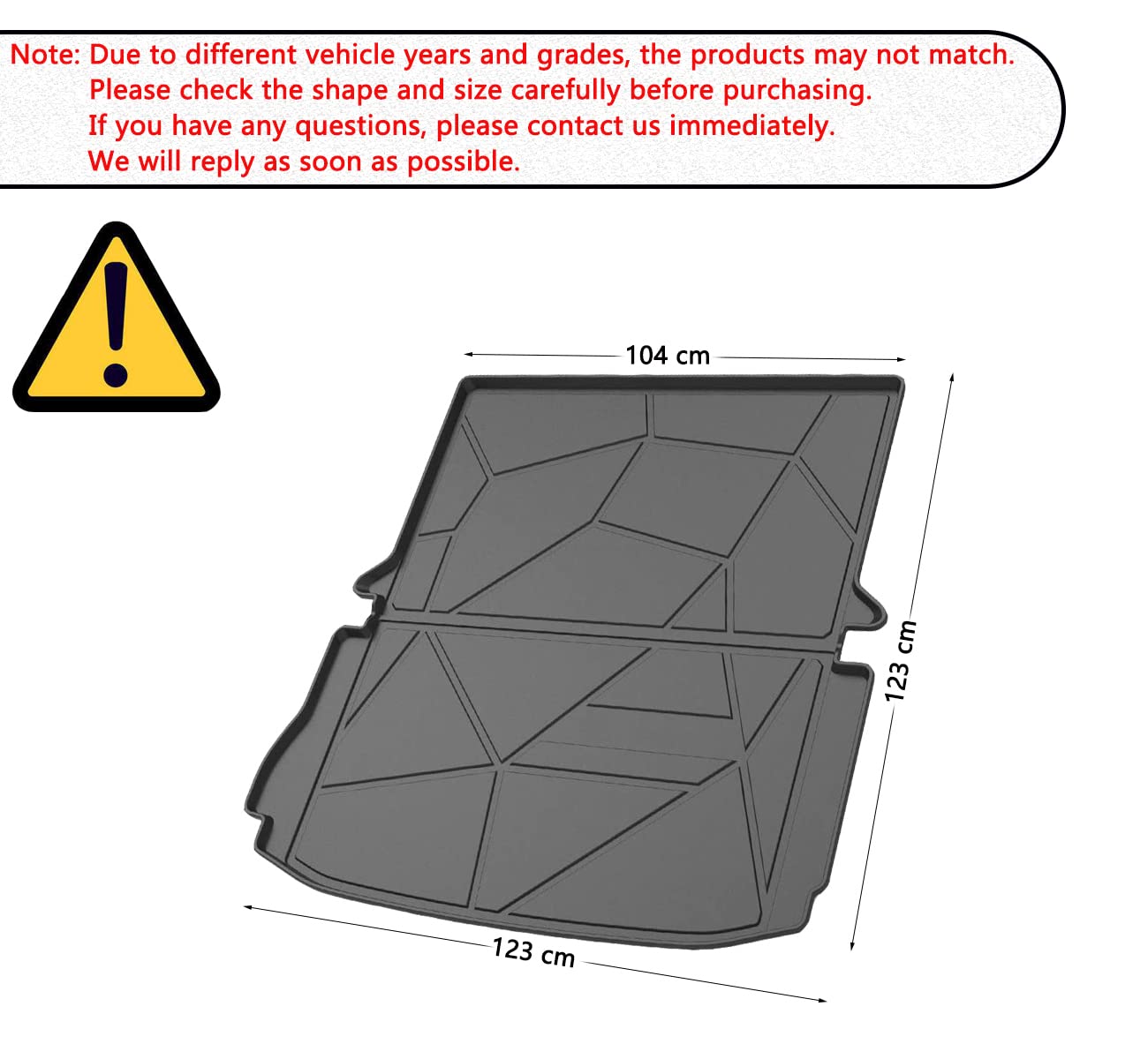 Explorer Cargo Liners - All Weather Protection Rear Cargo Trunk Tray Floor Mats Compatible with 2011-2019 Ford Explorer with 5 Seats,3D Modeling Waterproof Durable Odorless TPO Accessories Custom-Fit