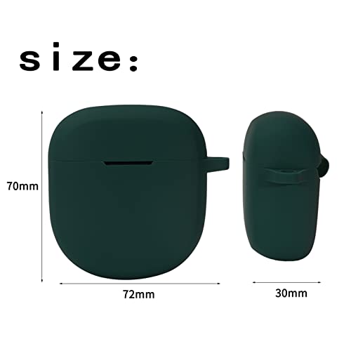Silicone Case for Bose QuietComfort Earbuds II 2022, Silicone Protective Cover Skin for Quietcomfort Earbuds II with Carabiner(Pink)