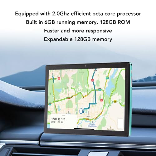 Honio 10.1 Inch Tablet 100-240V 4G Tablet Dual Speakers 5.0 8MP Front 16MP Rear 6GB 128GB for Android 12 for Learning (US Plug)