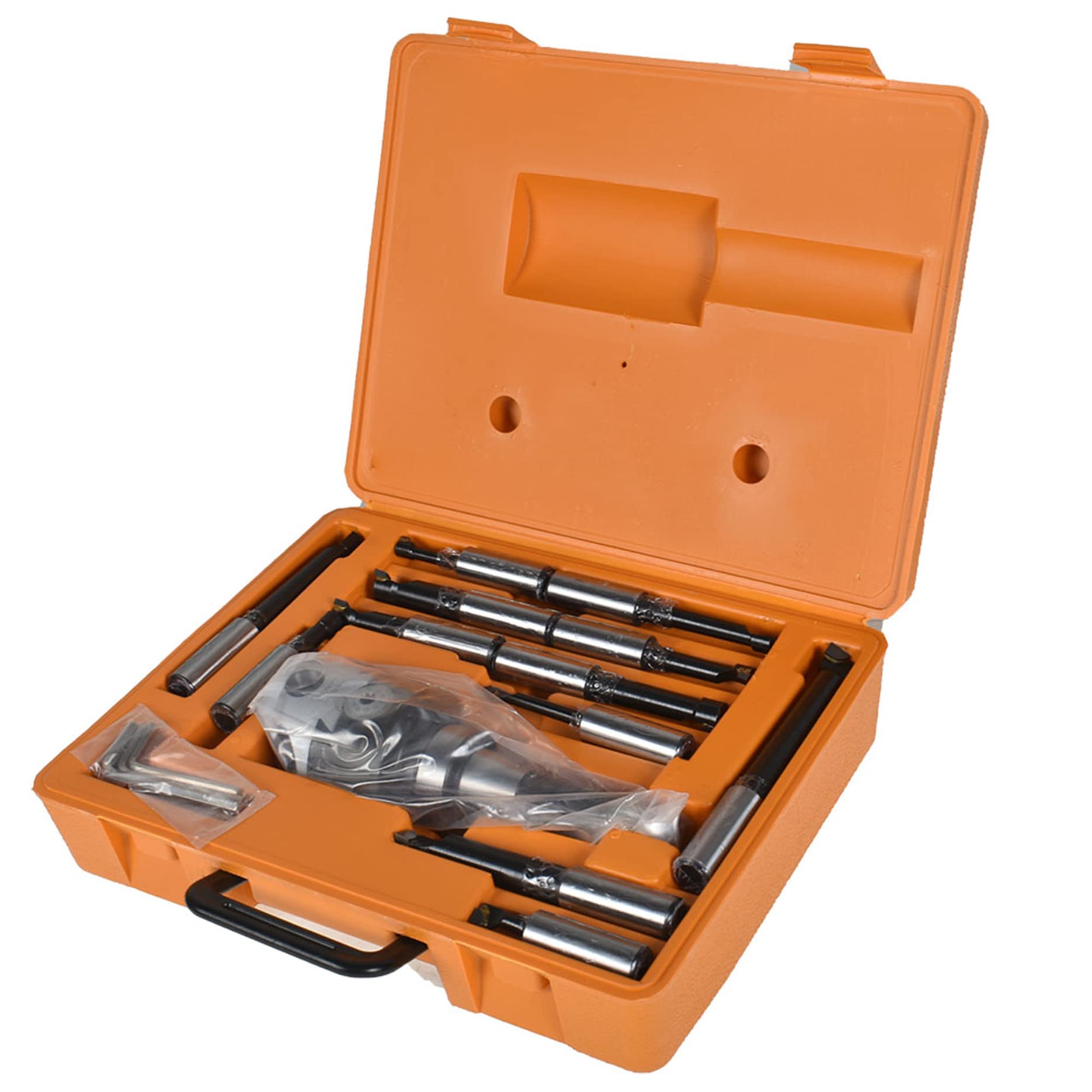 LiGuVCY 3 Inch R8 Shank Boring Head 3/4 Inch Carbide Boring Bar Set for Bridgeport Milling with Box