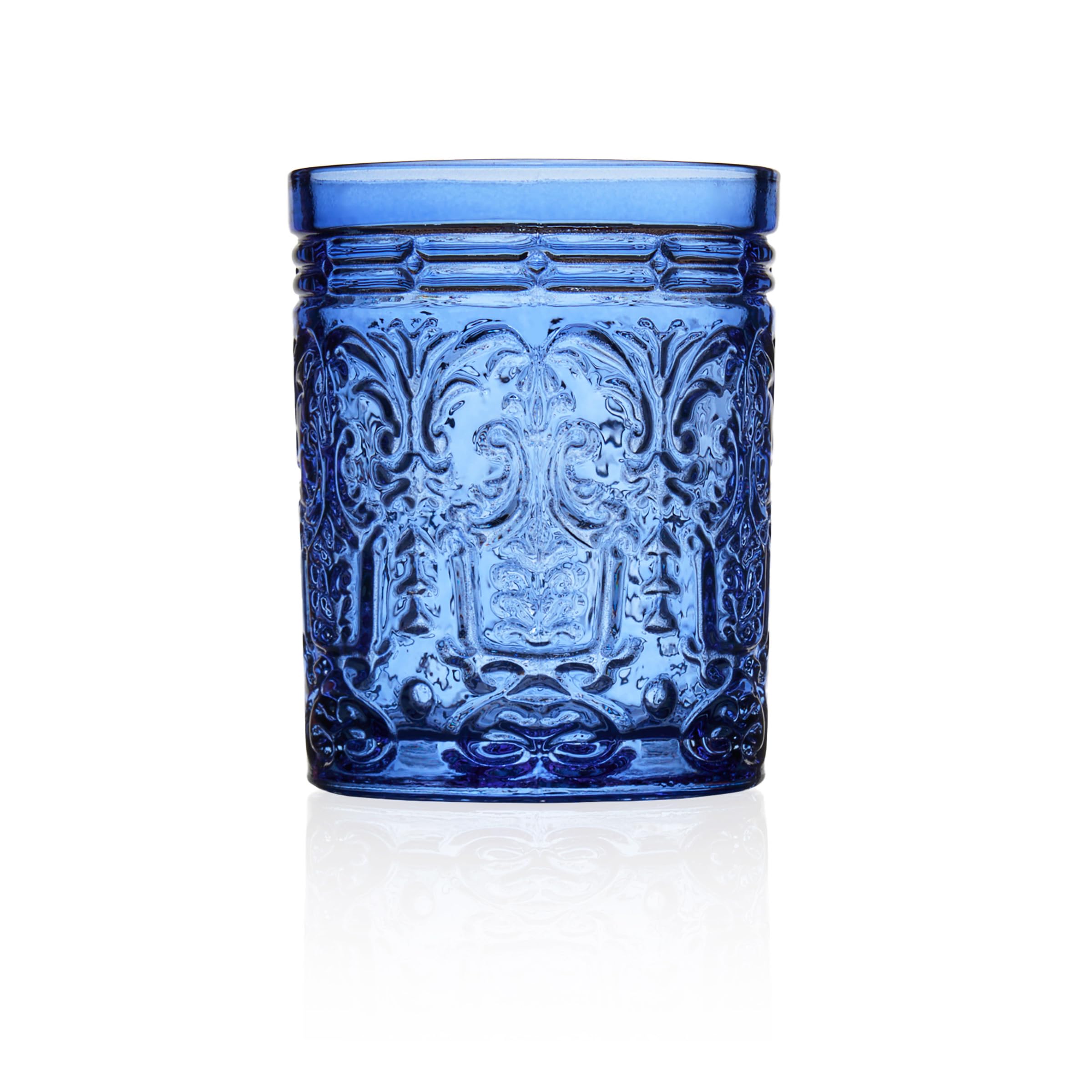 Godinger Jax Double Old Fashioned Beverage Glass Cup Blue β Set of 4