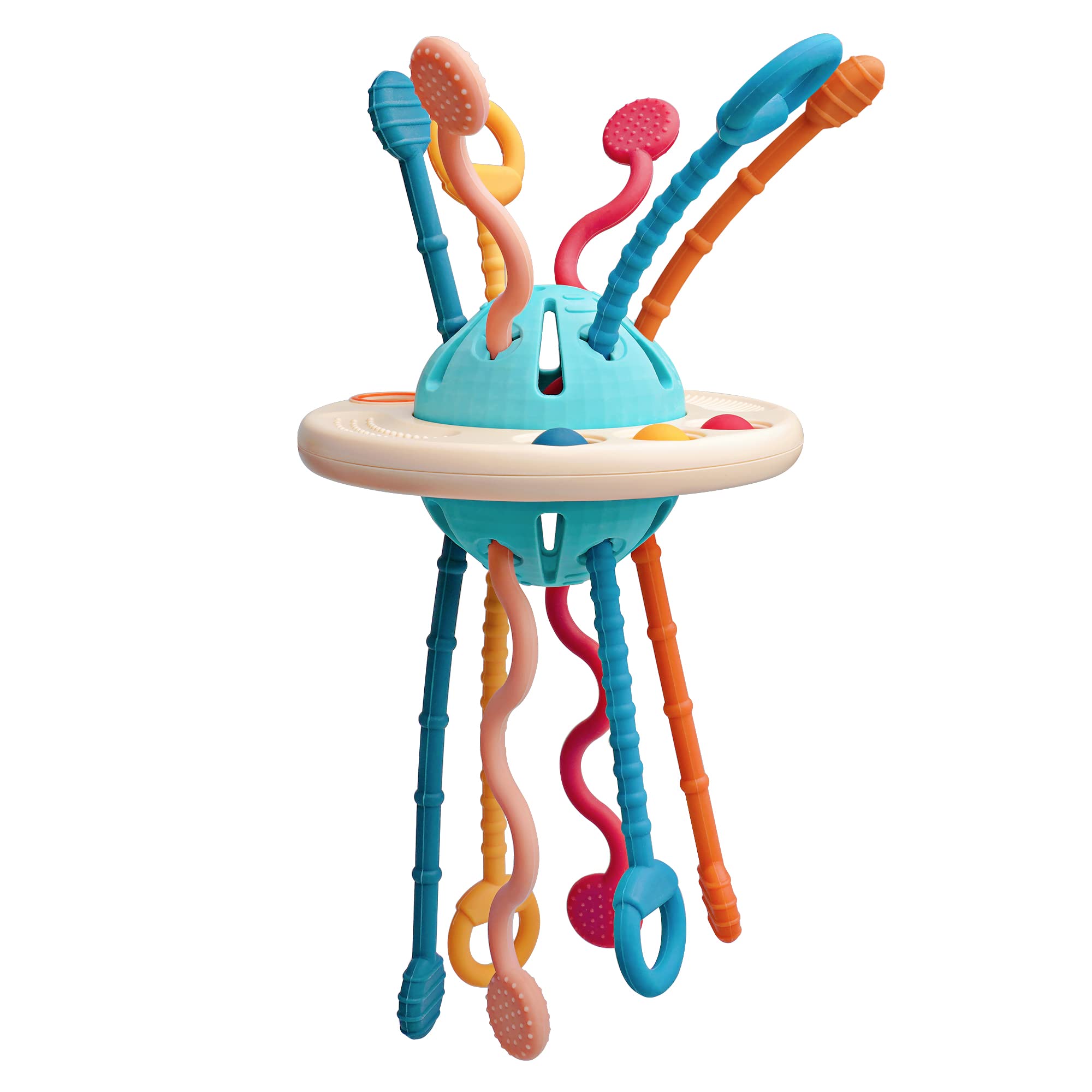 LiKee Silicone Pull Strings Toy and Wind Up Duck Bath Toys