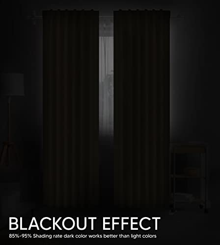 Utopia Bedding Curtain - Rod Pocket Blackout Curtains 84 Inch Length 2 Panels Set - Thermal Curtains & Drapes for Living Room, Bedroom, Dining Room, Home Office, Classroom, 52W x 84L Inches, Navy