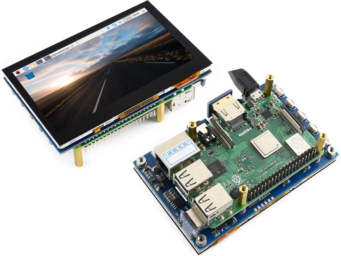 waveshare 4.3inch HDMI LCD (B) 4.3" 800x480 Touch Screen LCD Capacitive Display IPS Monitor for Raspberry Pi 4B/3B+/3B/2B/A+/Zero/Zero W/WH,Jetson Nano,PC Windows 10/8.1/8/7,BB Black, Banana Pi
