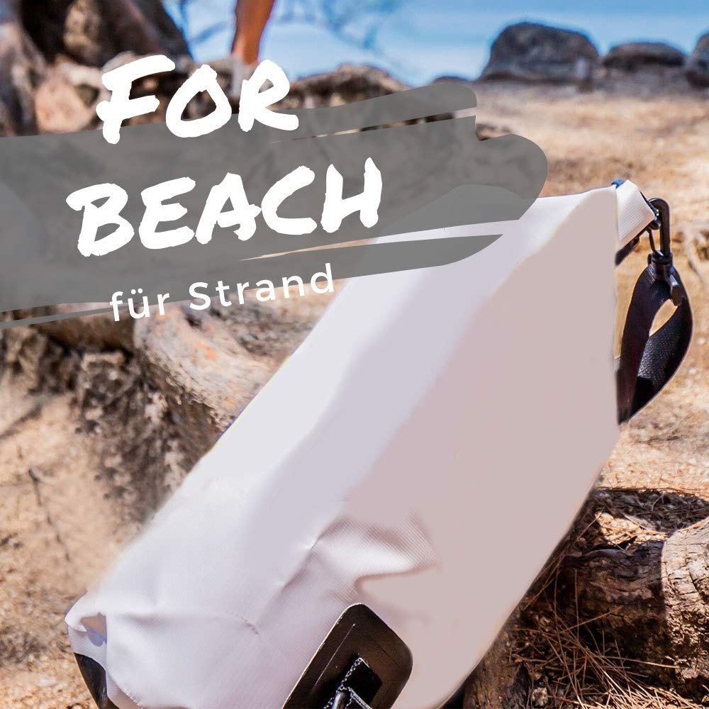 Dry Bag Waterproof 10L with Dolphin Silhouette, Dry Bag Backpack for Kayaking, Lightweight Designed for Beach, Camping, Boating, Hiking, Rafting and Fishing