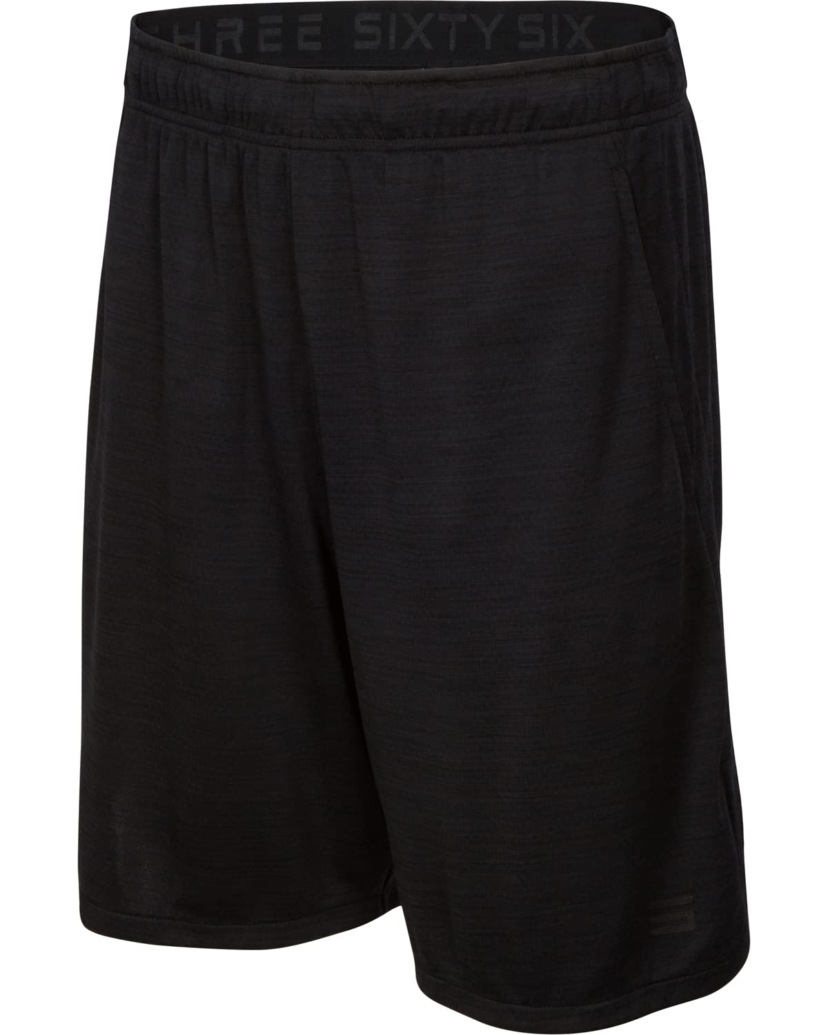 Dry FIT Gym Shorts for Men - Mens Workout Running Shorts - Moisture Wicking with Pockets and Side Hem Deep Black