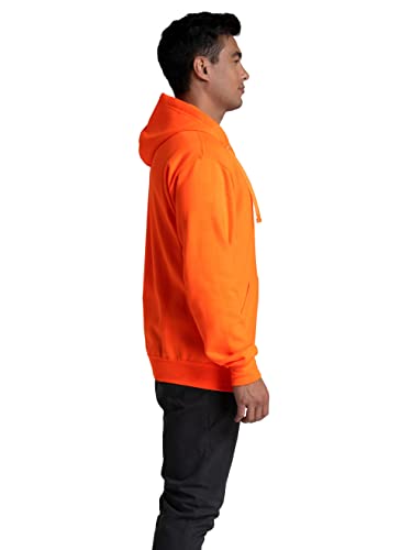 Fruit of the Loom Mens Eversoft Fleece Hoodies, Pullover & Full Zip, Moisture Wicking Breathable, Sizes S-4x Hooded Sweatshirt, Safety Orange, Large US